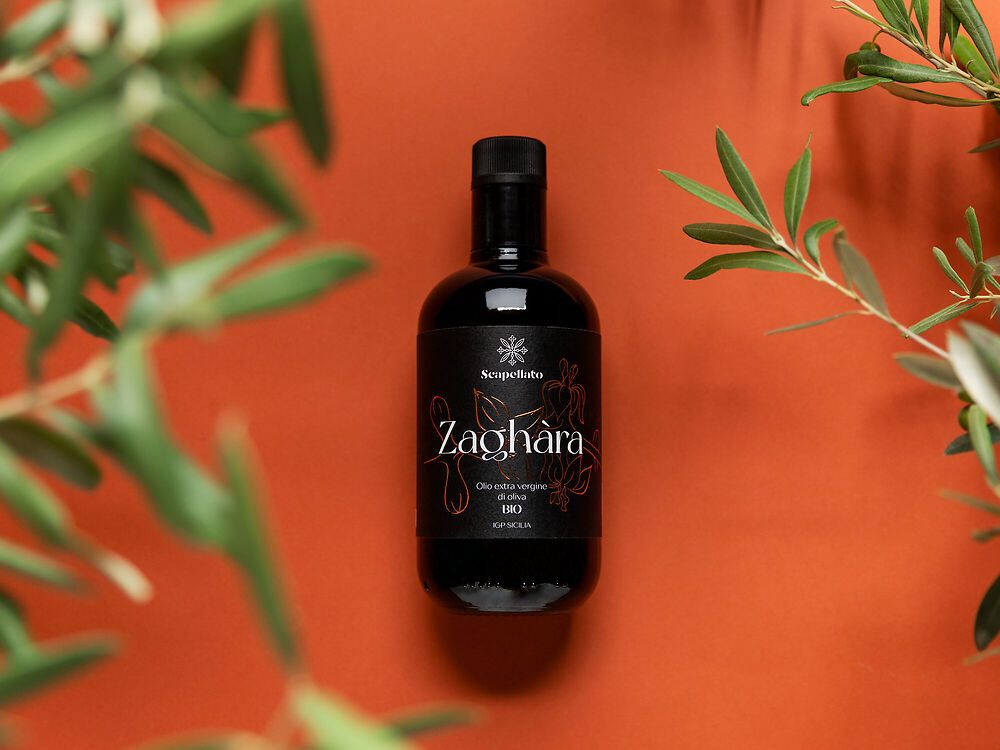 Packaging olio Zaghàra • Scapellato