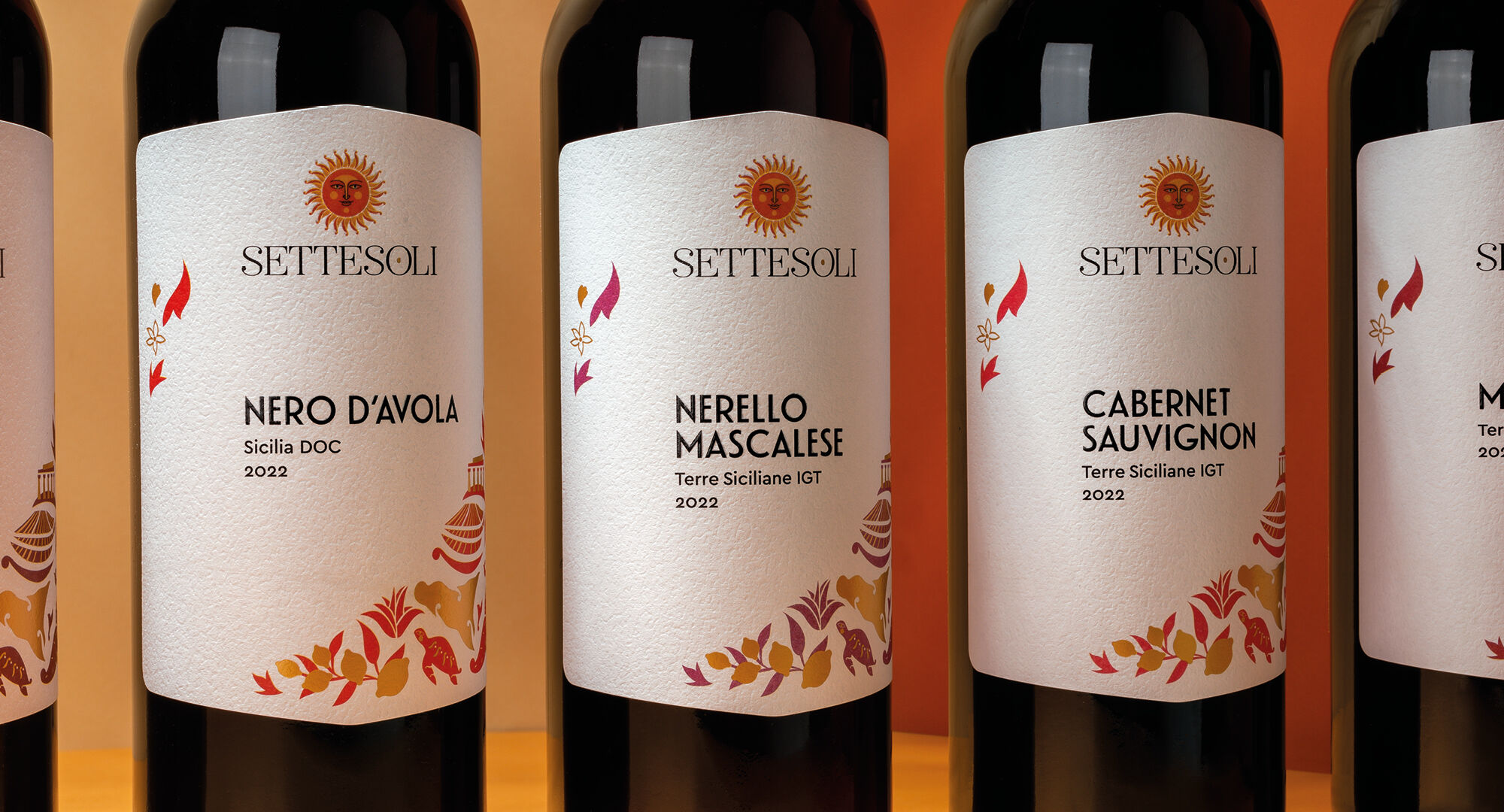 Packaging design per i vini monovarietali di Settesoli